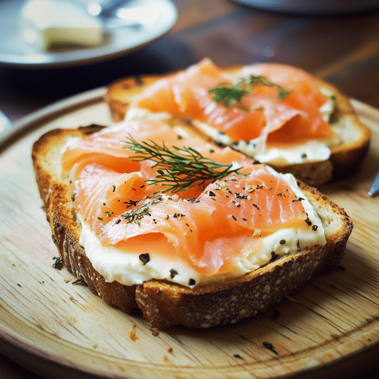 Smoked Salmon and Cream Cheese Toast - I Heart Meals